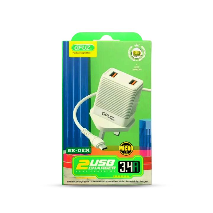GFUZ 2 Micro USB Charger 3.4A | SP Electronics - Online Store