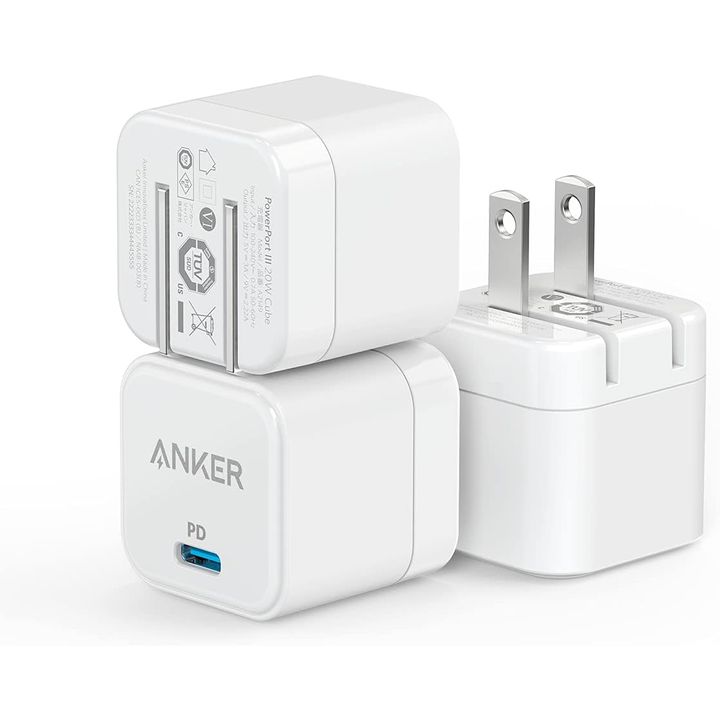 USB C Charger, Anker 20W Fast Charger with Foldable Plug, PowerPort 3 ...