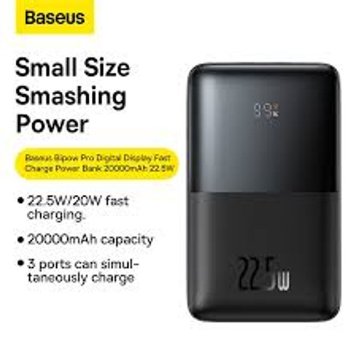 Baseus 20000mAh 22.5W Bipow Pro Digital Display Fast Charge Power Bank | SP Electronics - Online ...