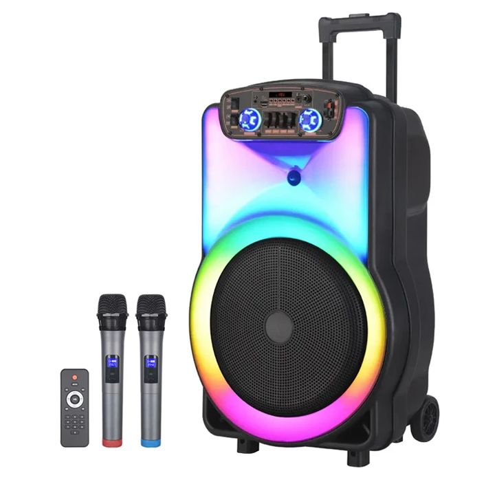 NDR-Y15 40W 15inch Trolley Speaker with LED Light Effect | SP Electronics - Online Store