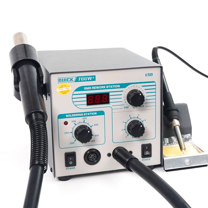 Quick 706W+ Digital Display Hot Air Gun With Soldering Iron | SP ...