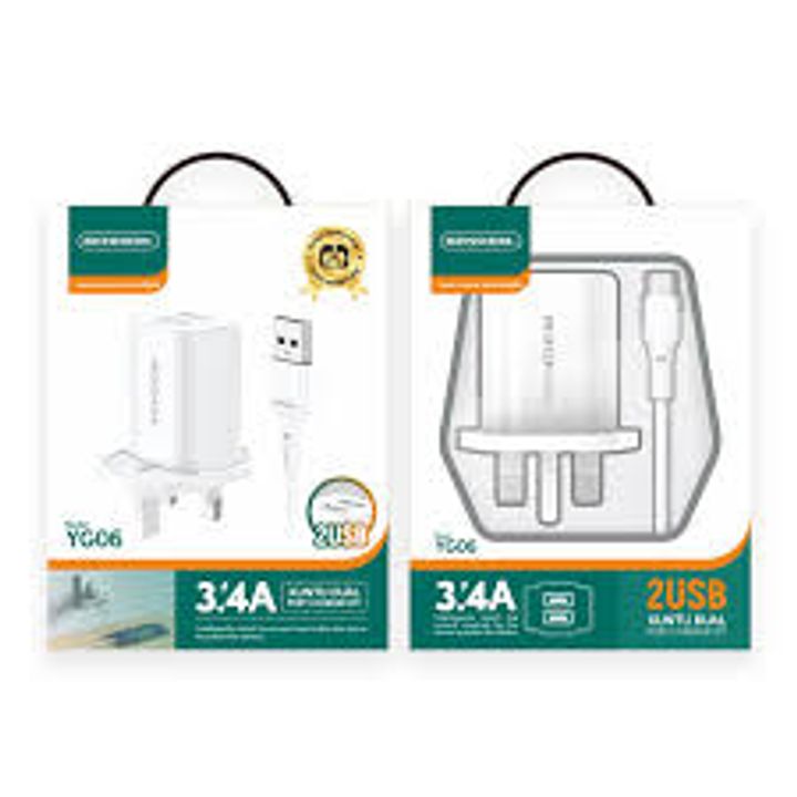 SENDEM 3.4A YG06 MICRO 2 PORT USB FAST CHARGER | SP Electronics - Online Store