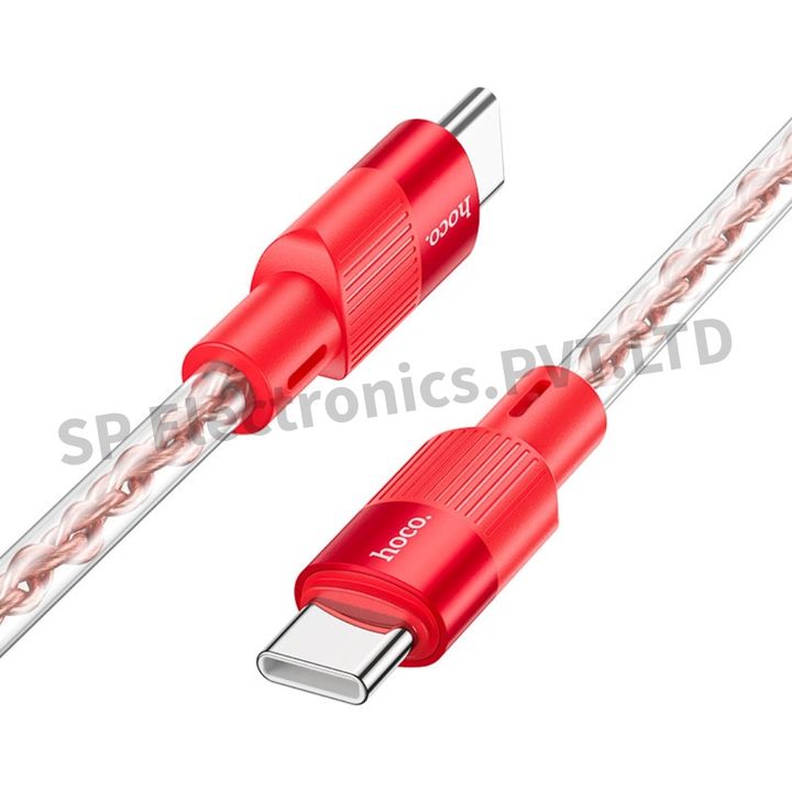 HOCO X99 3.0A 60W TYPE C TO C SILICONE CARGING DATA CABLE | SP Electronics - Online Store